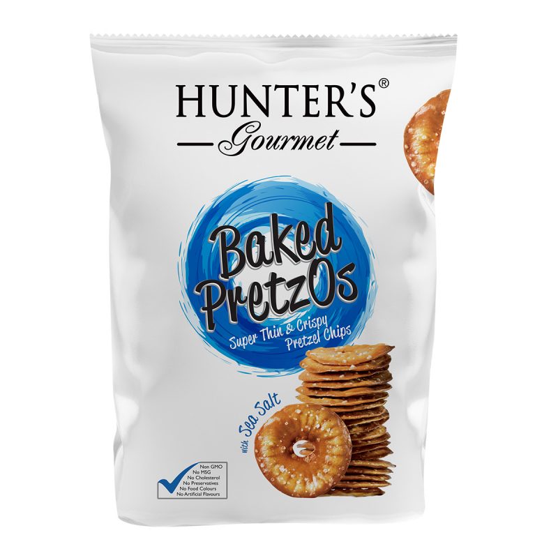 Hunter's Gourmet Baked PretzOs with Sea Salt (80gm) - Hunter Foods