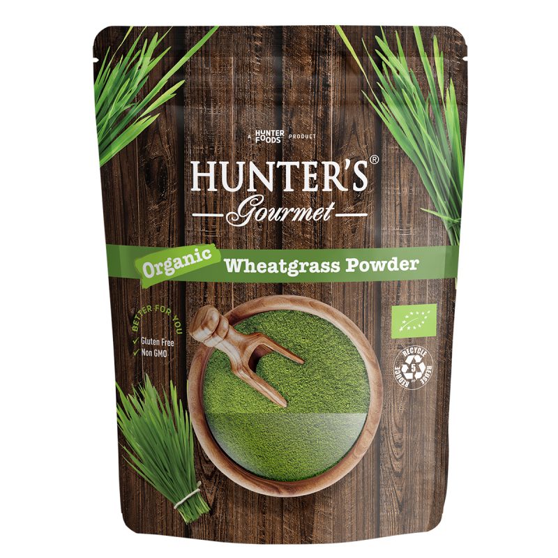 Hunter's Gourmet Organic Wheatgrass Powder (250gm) - Hunter Foods