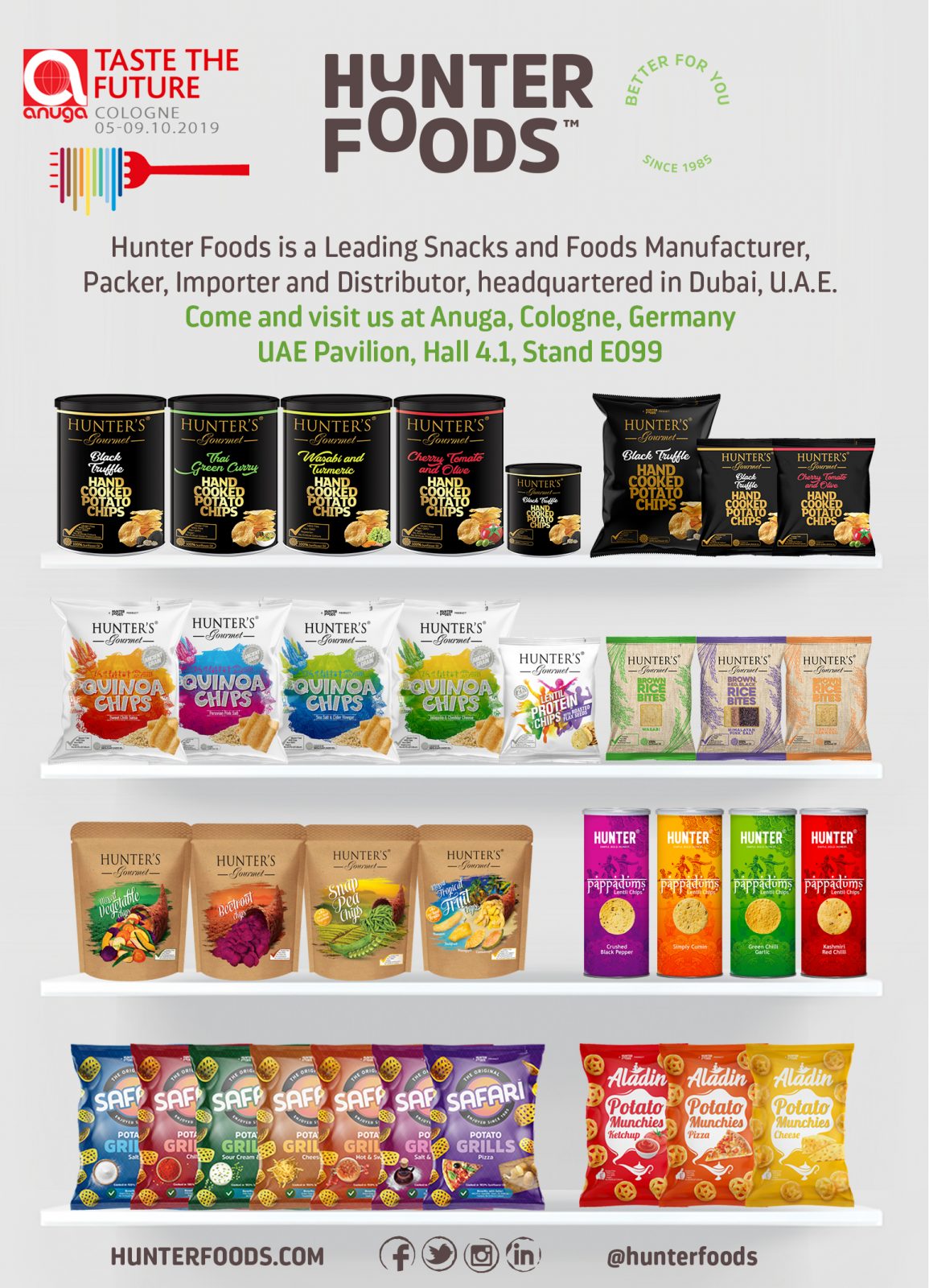 Anuga 2019 - Cologne, Germany - Hunter Foods