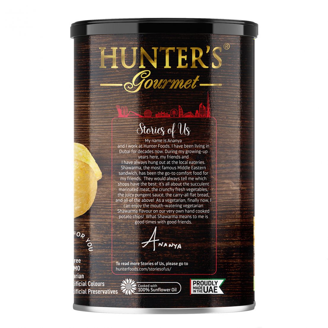 Hunter’s Gourmet Hand Cooked Potato Chips - Shawarma (150gm)