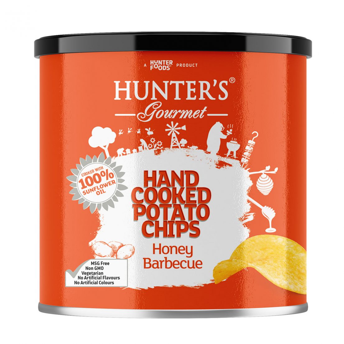 Hunter's Gourmet Hand Cooked Potato Chips - Honey Barbeque - Classique ...