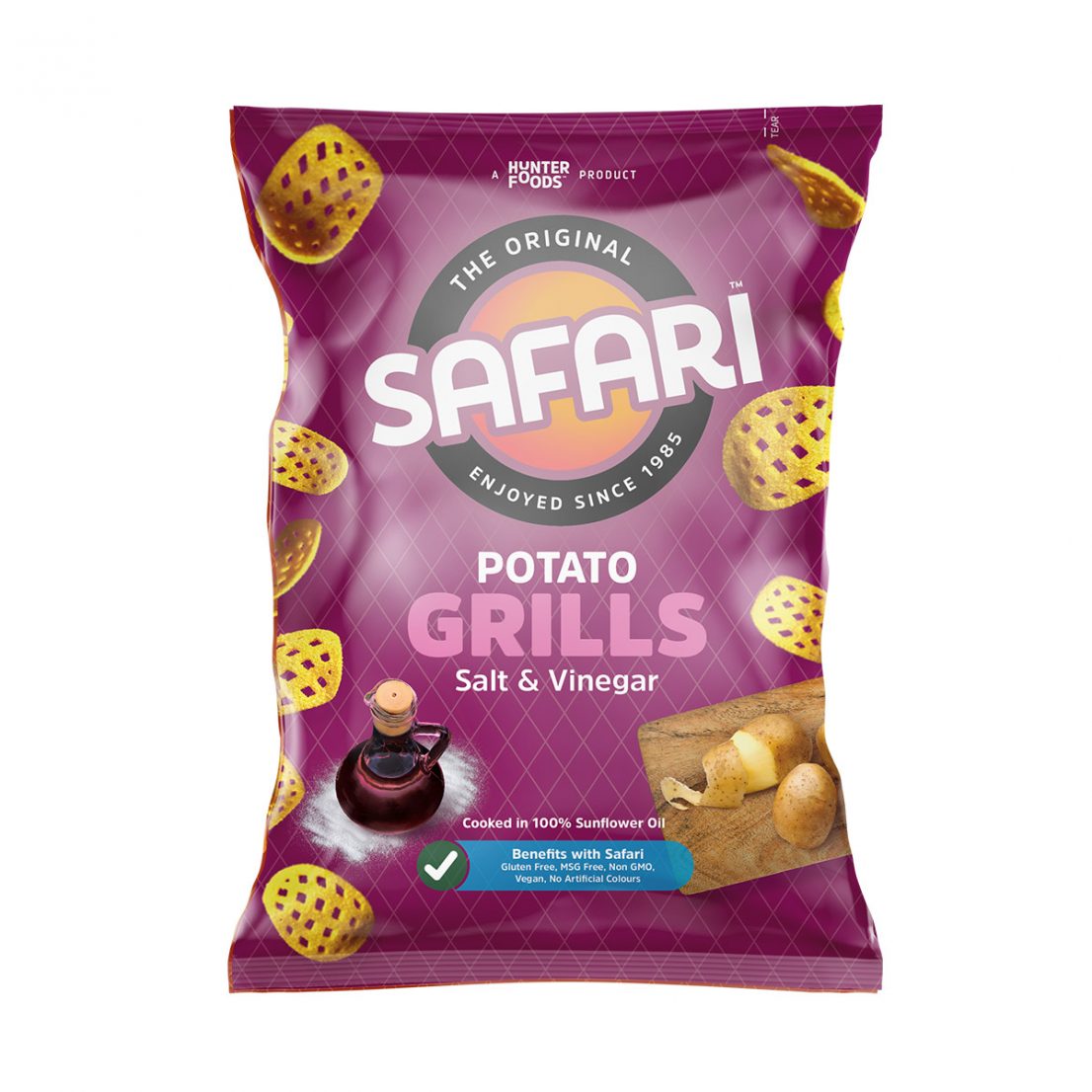 Safari Potato Grills - Salt & Vinegar - (125gm) - Hunter Foods