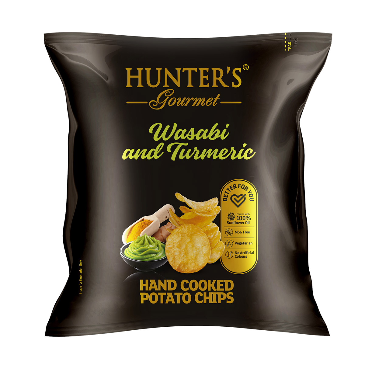 Hunter’s Gourmet Hand Cooked Potato Chips – Gold Edition™ – Wasabi and ...